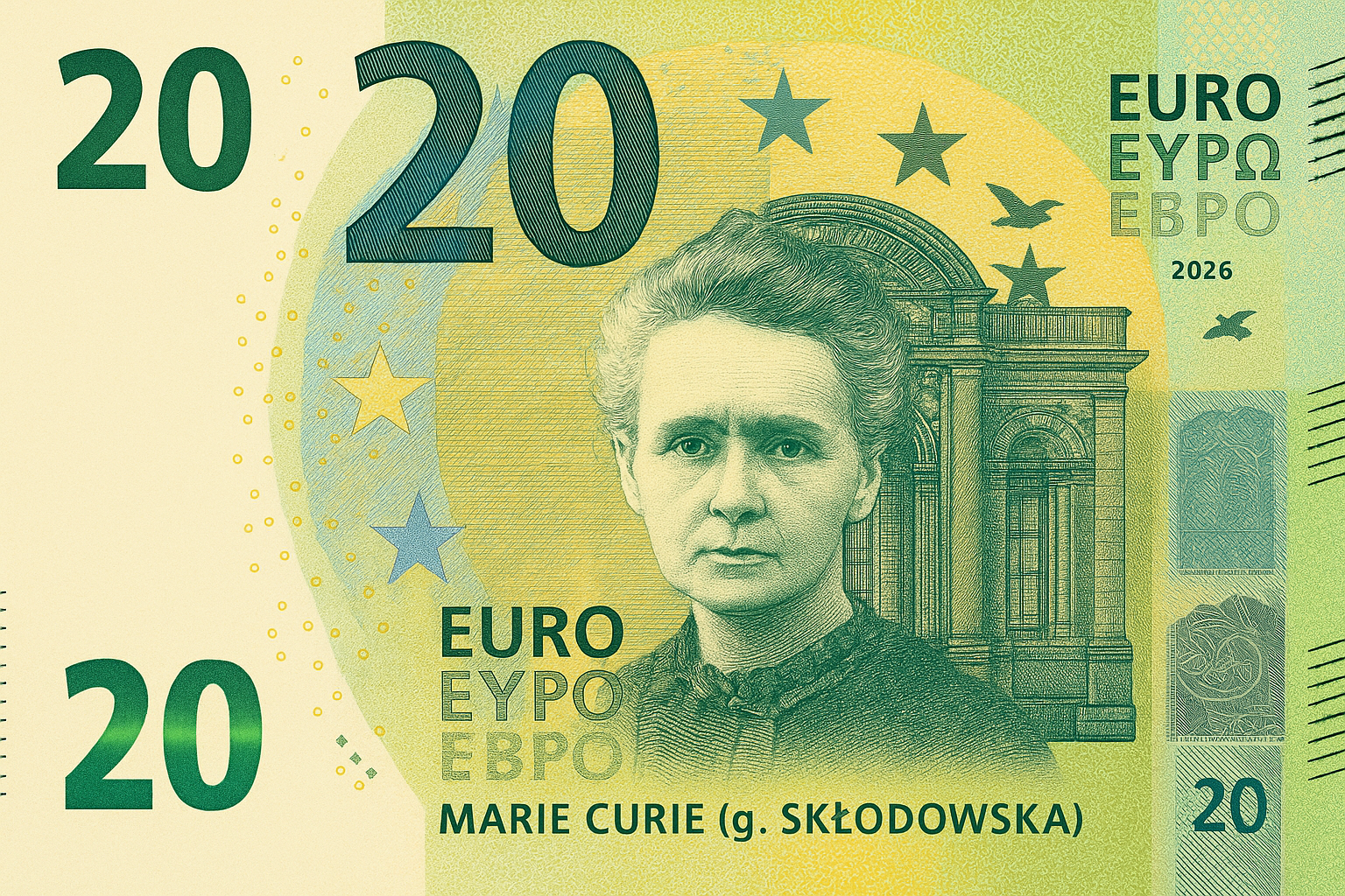 Nauji euro banknotai įžiebia Prancūzijos ir Lenkijos ginčą dėl Marie ...
